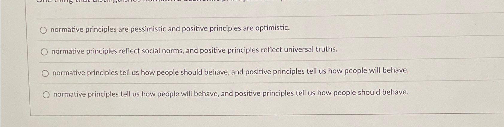 Solved normative principles are pessimistic and positive | Chegg.com
