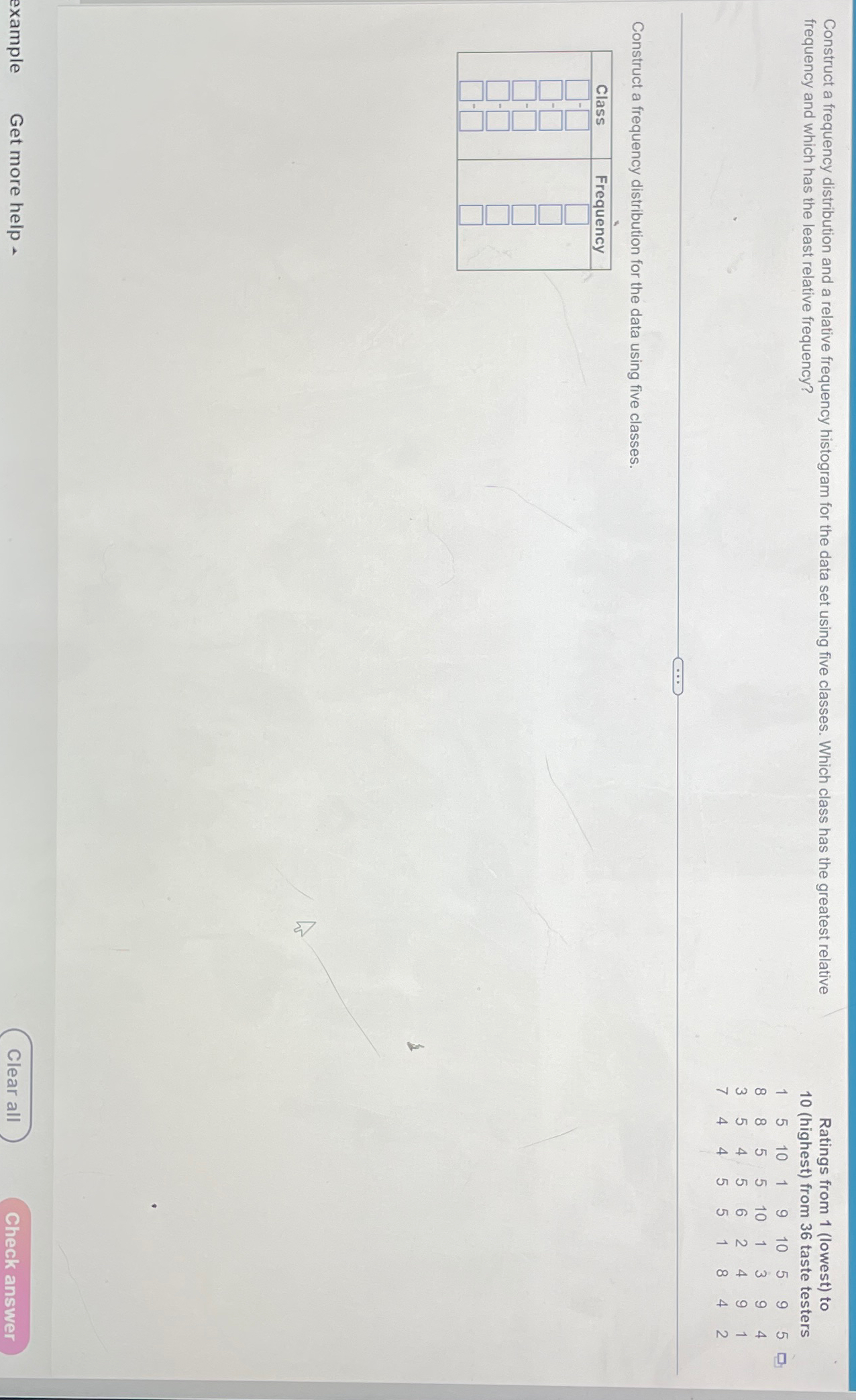 Solved Construct a frequency distribution and a relative | Chegg.com