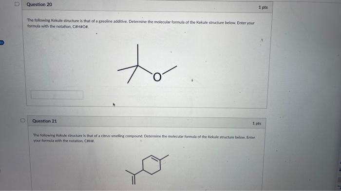 Solved The following Kekule structure is that of a gasoline | Chegg.com