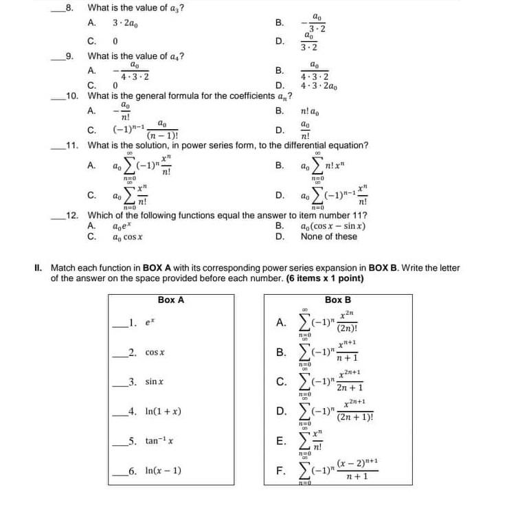 Solved GENERAL DIRECTIONS: Read and understand each | Chegg.com