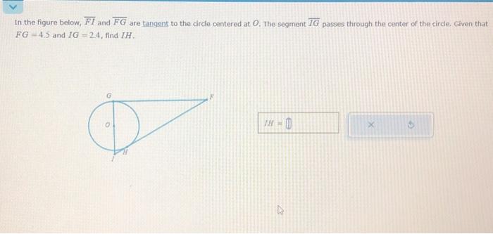 Solved In the figure below, FI and FG are tangent to the | Chegg.com