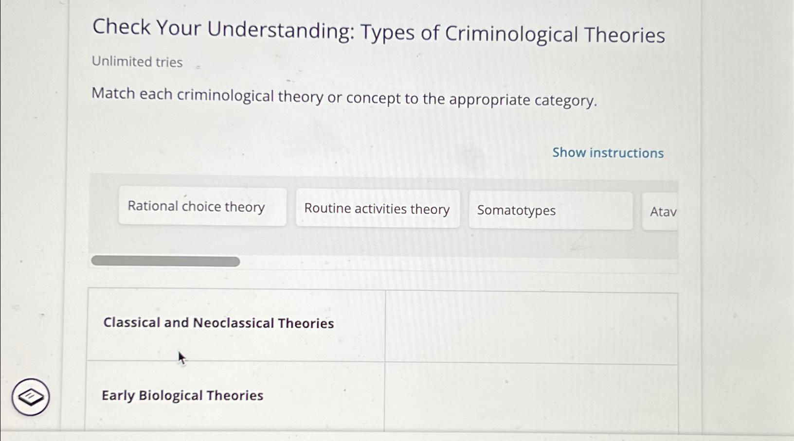 Solved Check Your Understanding: Types of Criminological | Chegg.com