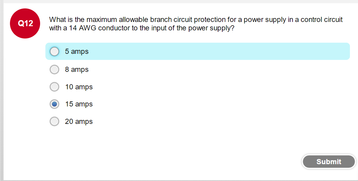 Solved Q12 ﻿What is the maximum allowable branch circuit | Chegg.com