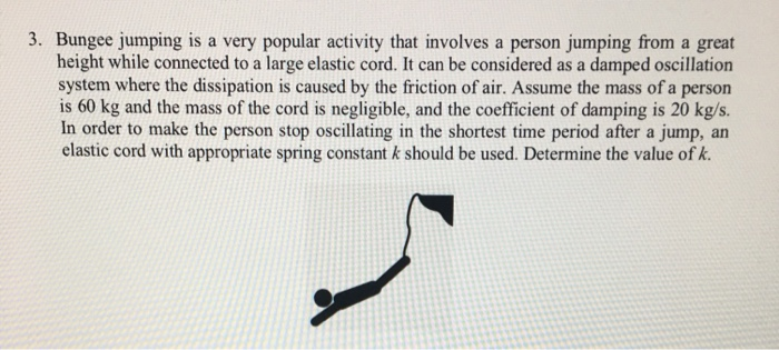 Solved 3. Bungee jumping is a very popular activity that | Chegg.com