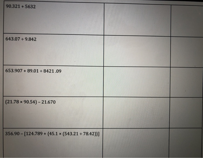 Solved B. Perform the following mathematical operations and | Chegg.com
