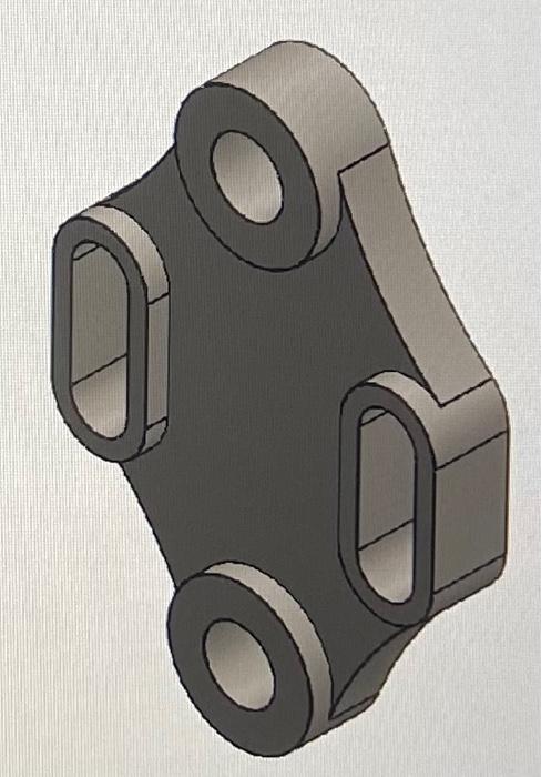 Solved Using Solidworks, create 3D model of image in | Chegg.com