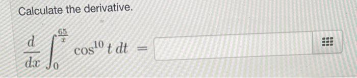 Solved Calculate the derivative. | Chegg.com