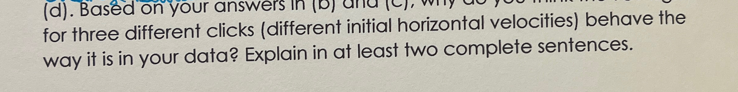 Solved for three different clicks (different initial | Chegg.com