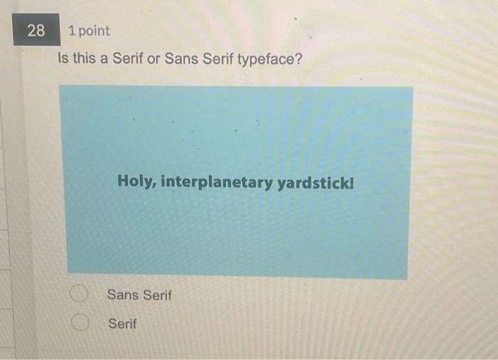 Is this a Serif or Sans Serif typeface? Holy, | Chegg.com
