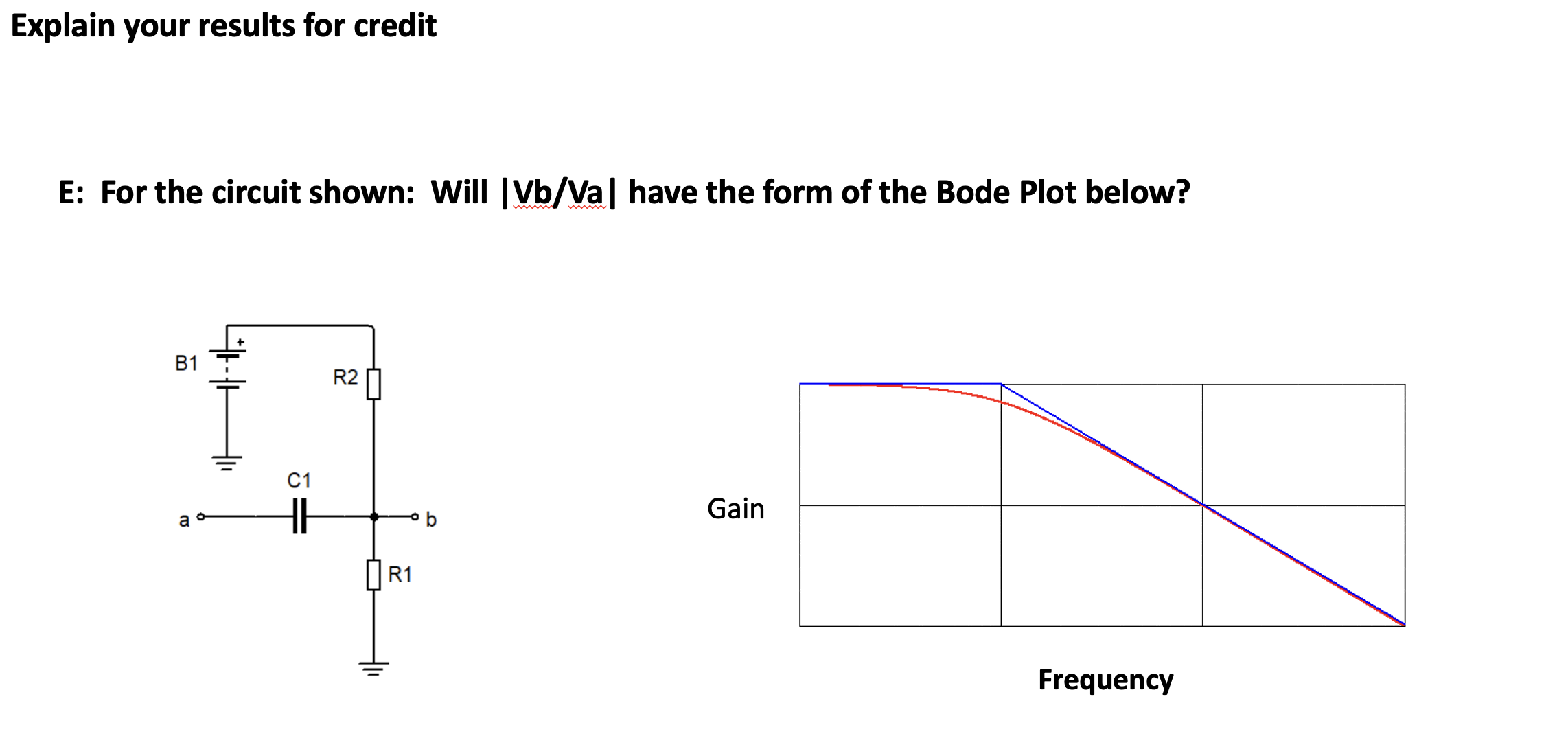 Solved Explain your results for creditE: For the circuit | Chegg.com