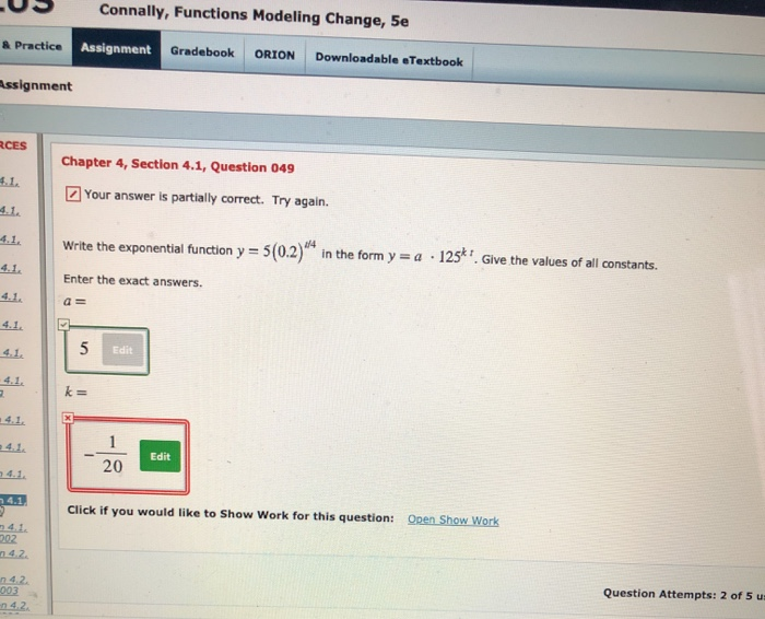 Solved Connally, Functions Modeling Change, 5e & Practice | Chegg.com