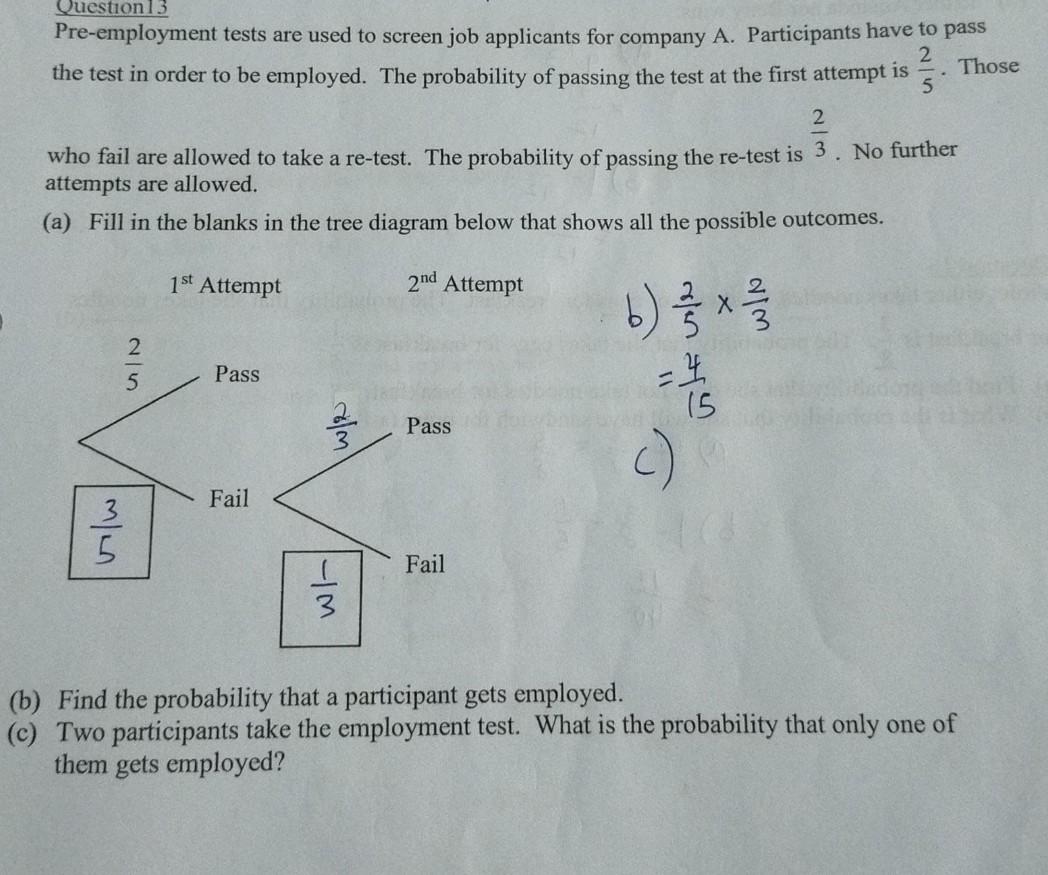 Solved Pre-employment tests are used to screen job | Chegg.com