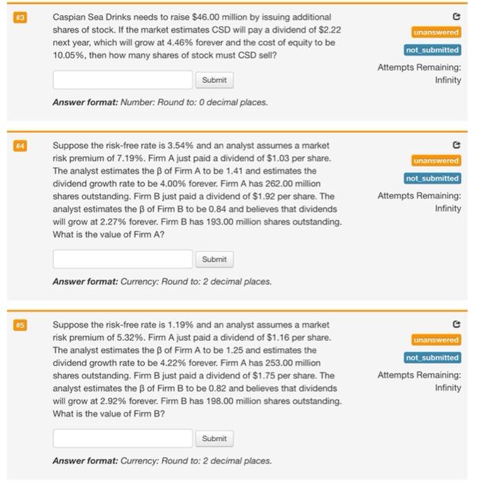 Solved Caspian Sea Drinks needs to raise $46.00 million by | Chegg.com