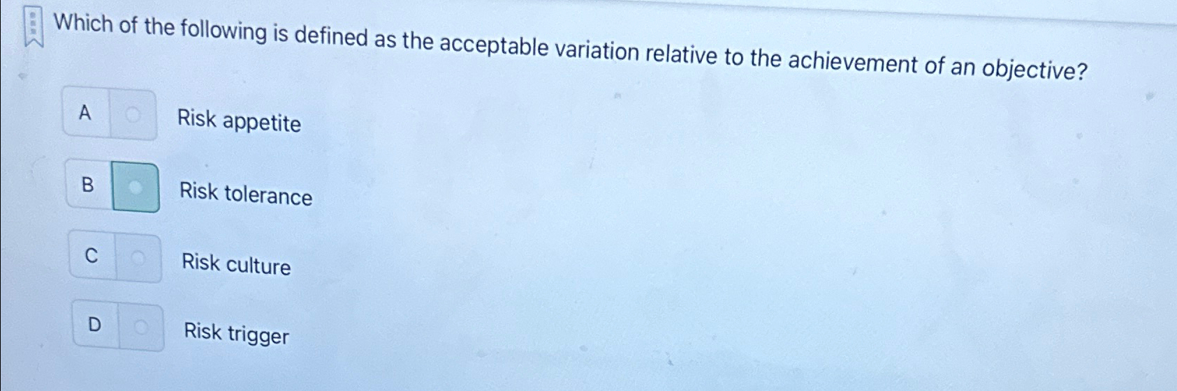 Solved Which of the following is defined as the acceptable | Chegg.com