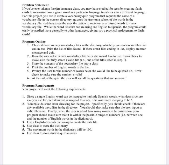 Problem Statement If you've ever taken a foreign | Chegg.com