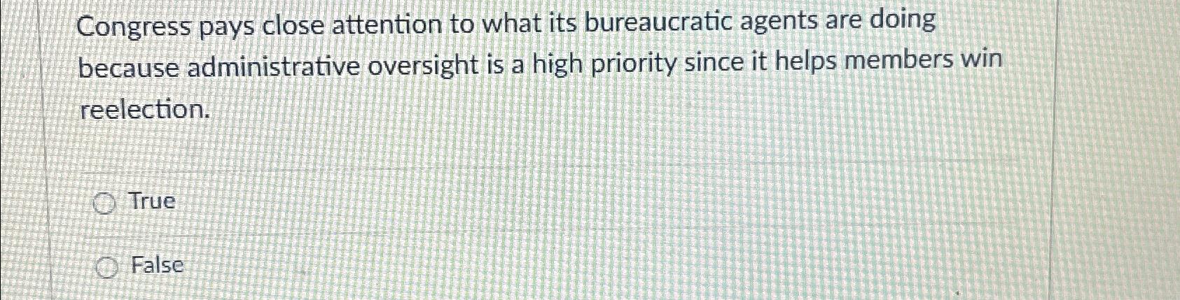 Solved Congress pays close attention to what its | Chegg.com