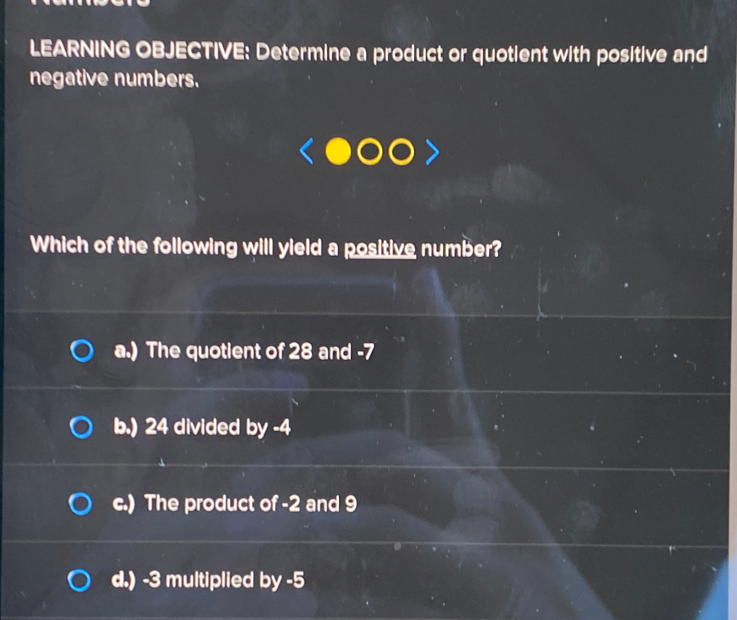 Solved LEARNING OBJECTIVE: Determine a product or quotlent | Chegg.com