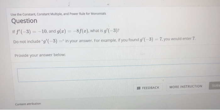 Solved Use the Constant, Constant Multiple, and Power Rule | Chegg.com