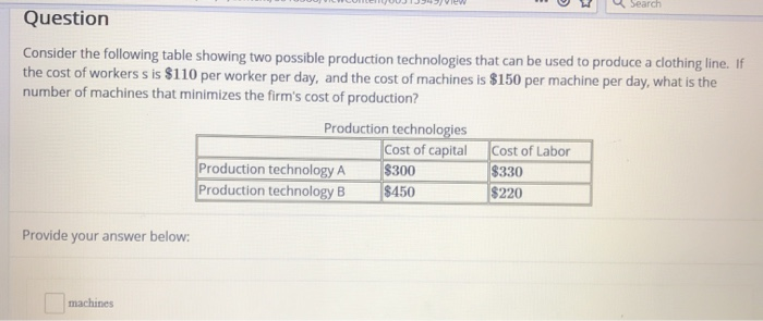Solved " U a Search Question Consider the following table | Chegg.com