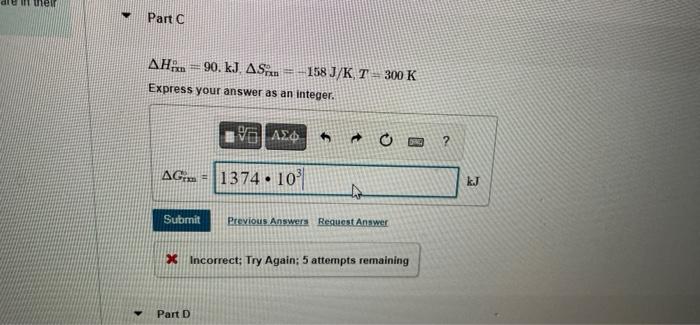 Solved In addition, predict under what temperatures (all | Chegg.com