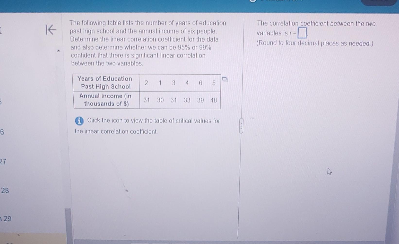 Solved \begin{tabular}{l|l} The following table lists the | Chegg.com