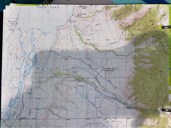 Solved (1) Tracing the flow of Cedar Creek from the | Chegg.com