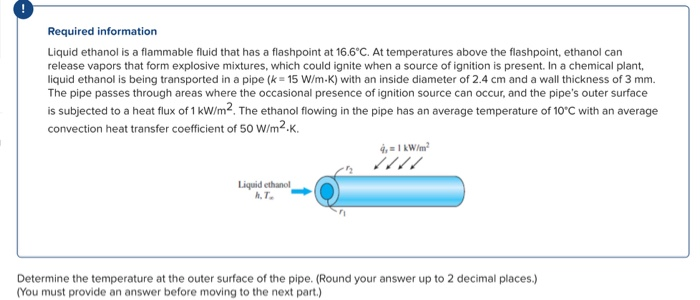 Solved Required information Liquid ethanol is a flammable | Chegg.com