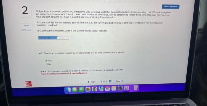 Solved Output fiom a process contains 0.02 defective unit. | Chegg.com