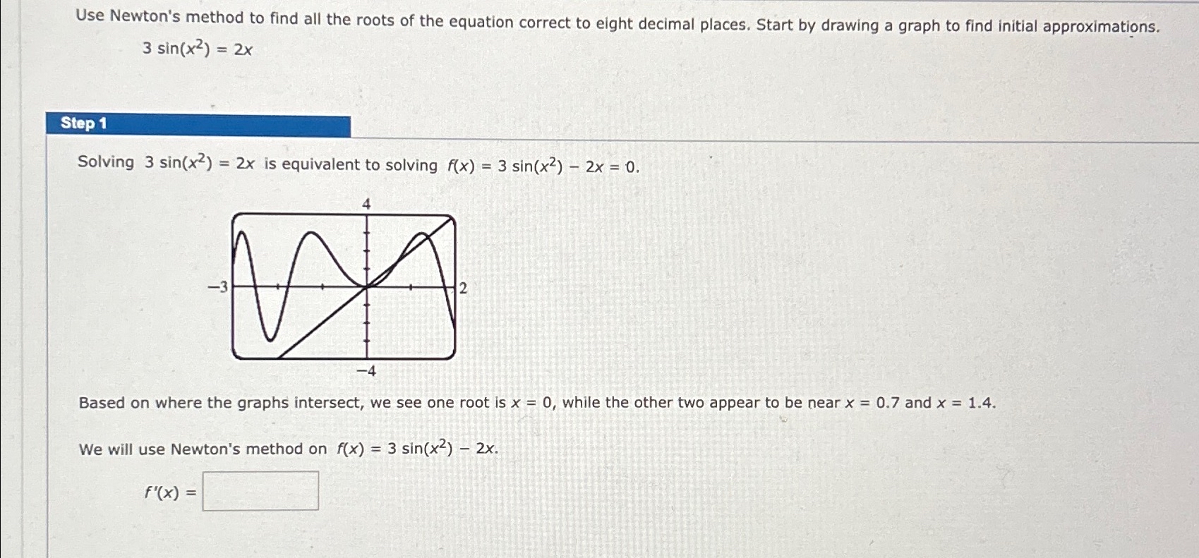 Solved Use Newton's method to find all the roots of the | Chegg.com