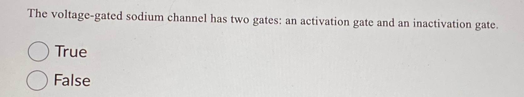 Solved The voltage-gated sodium channel has two gates: an | Chegg.com