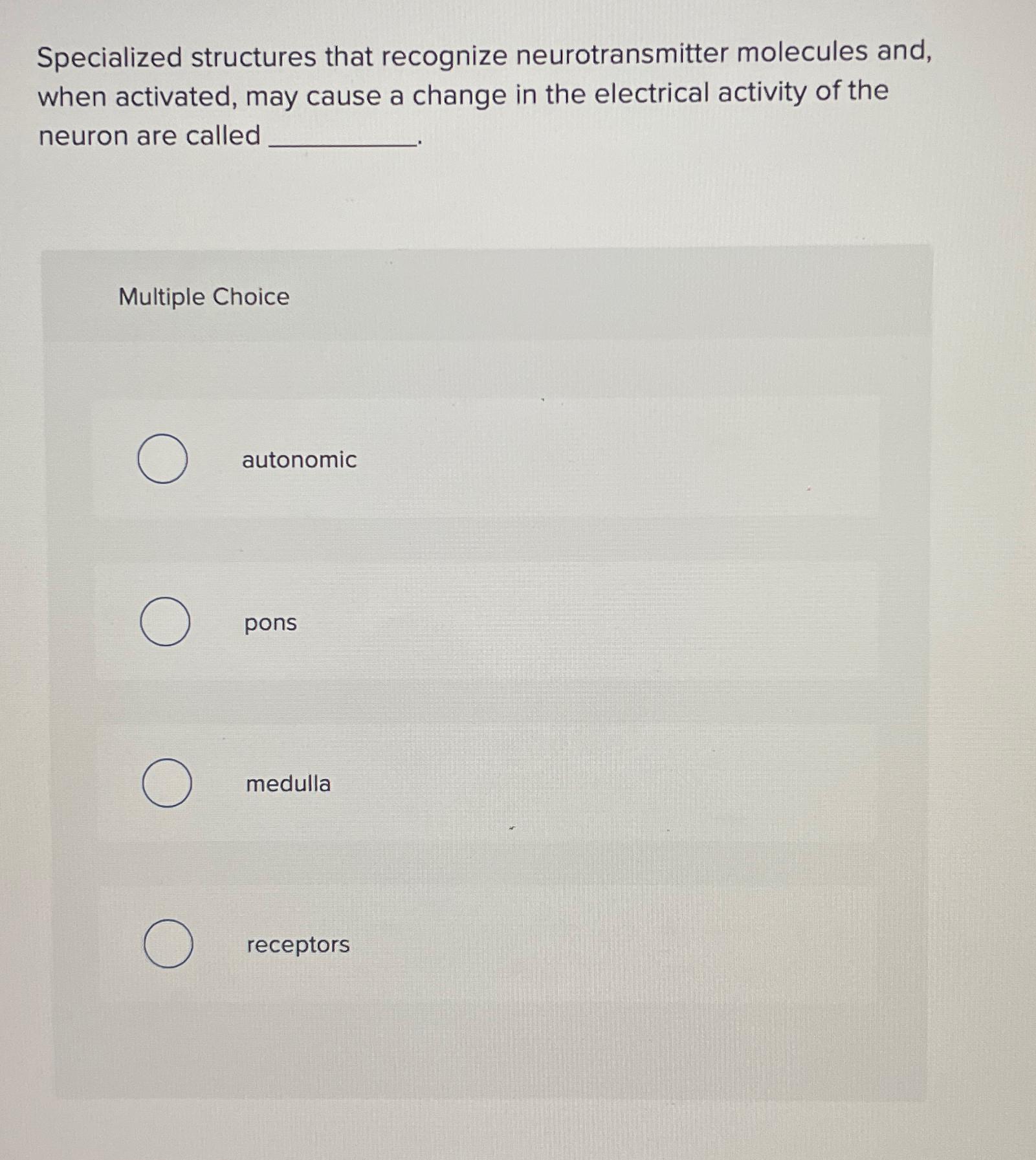 Solved Specialized structures that recognize | Chegg.com