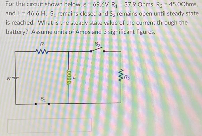 Solved For the circuit shown below, ϵ=69.6 | Chegg.com