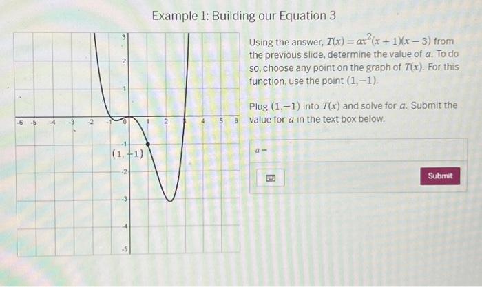 Solved Example 1: Building our Equation 3 Using the answer, | Chegg.com