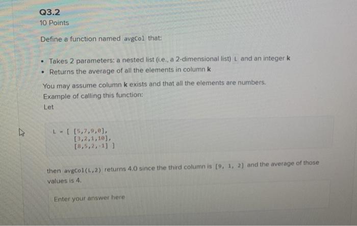 Solved Q3 Define functions 30 Points Define functions to | Chegg.com