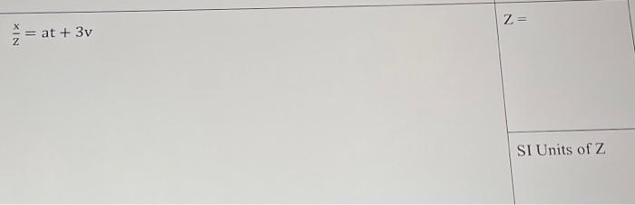 Solved How does this problem for SI units of Z = [s] ? Every | Chegg.com