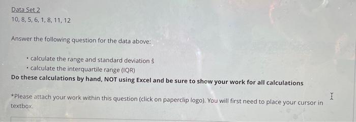 Solved Data Set 2 10,8,5,6,1,8,11,12 Answer the following | Chegg.com