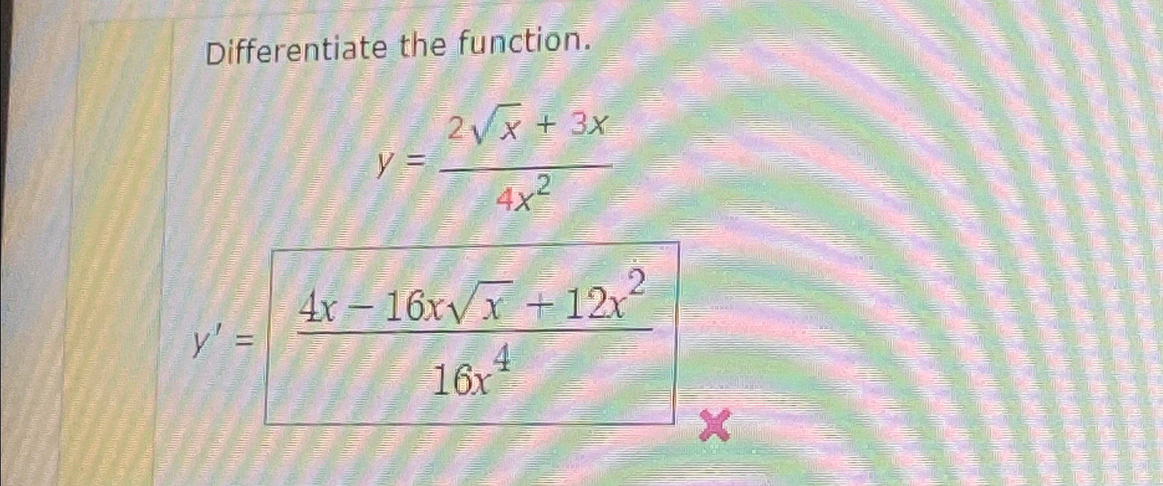 Solved Differentiate the | Chegg.com