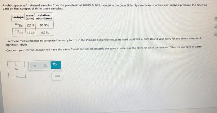 Solved A robot spacecraft returned samples from the | Chegg.com