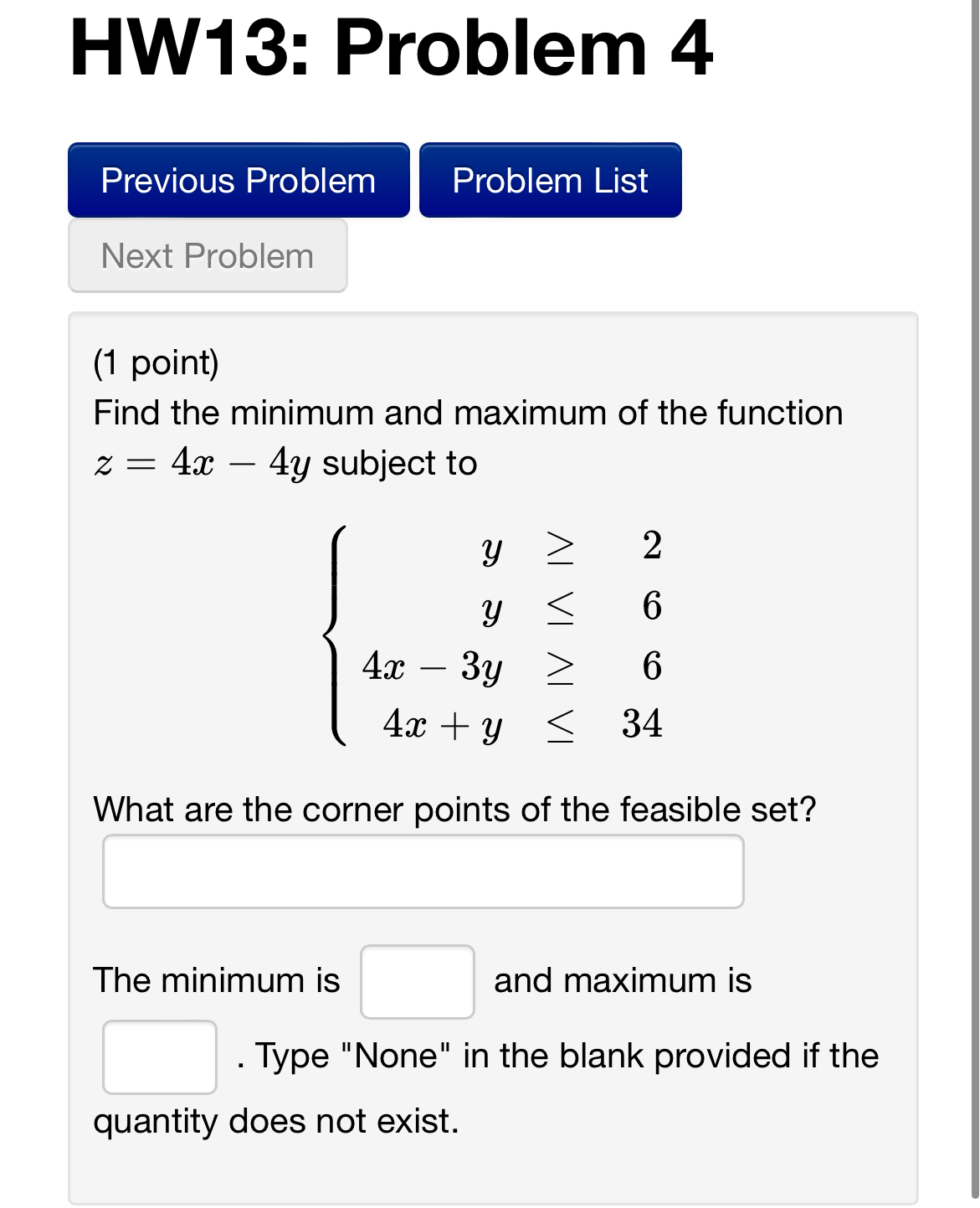 Solved HW13: Problem 4Previous ProblemNext Problem(1 | Chegg.com