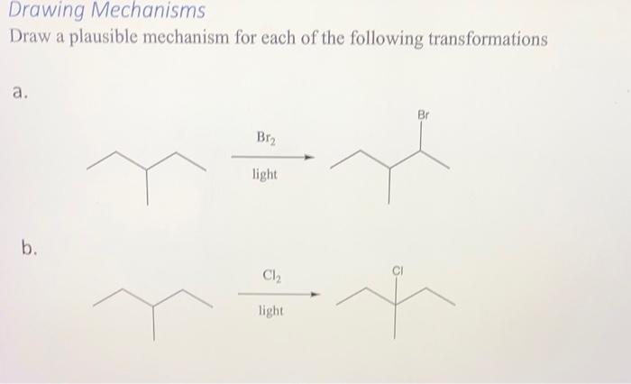 Solved Drawing Mechanisms Draw a plausible mechanism for | Chegg.com