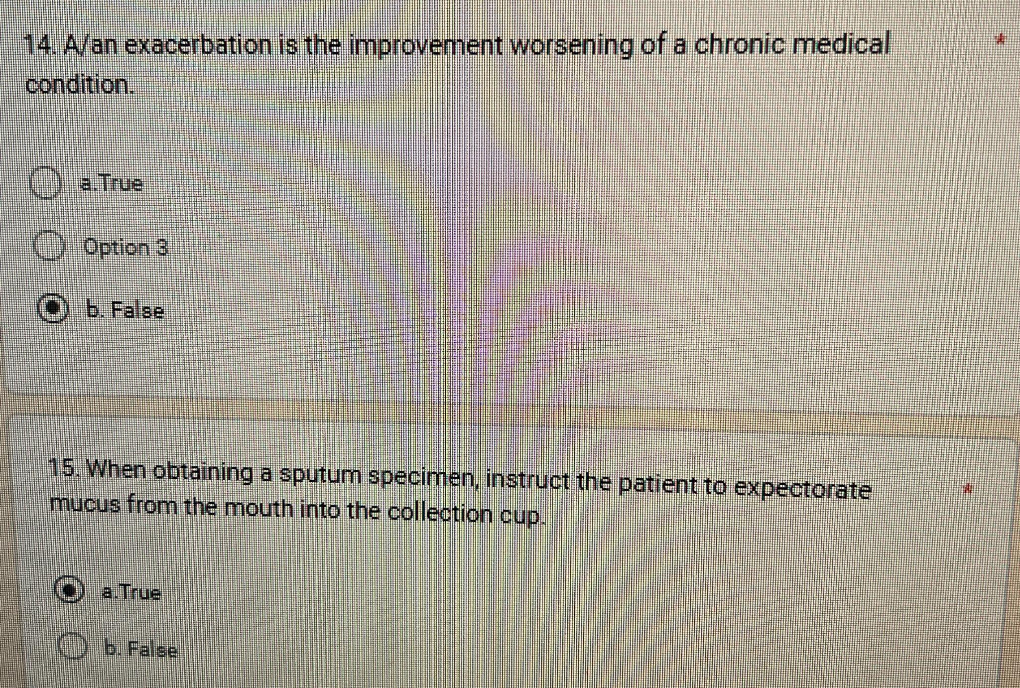 Solved A/an exacerbation is the improvement worsening of a | Chegg.com