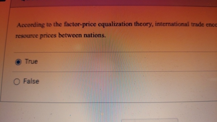 Solved According to the factor-price equalization theory, | Chegg.com