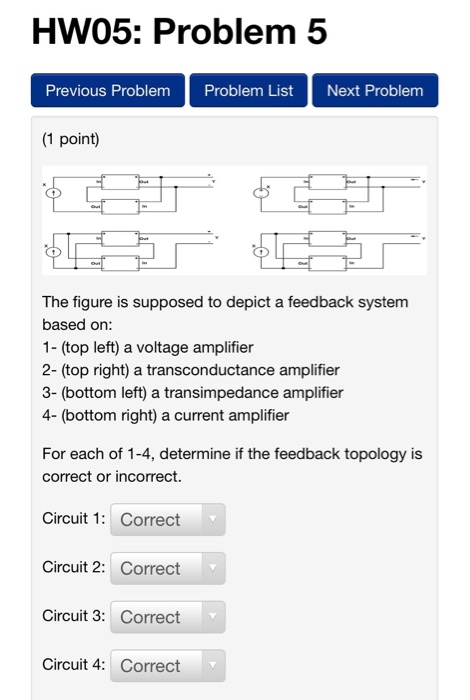 Solved HW05: Problem 5 Previous Problem Problem List Next | Chegg.com