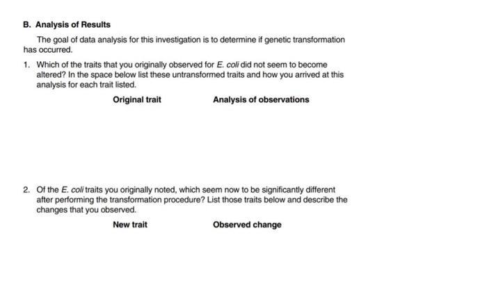 Solved pGLO Experiment part 2 Results from part 1: Observe | Chegg.com