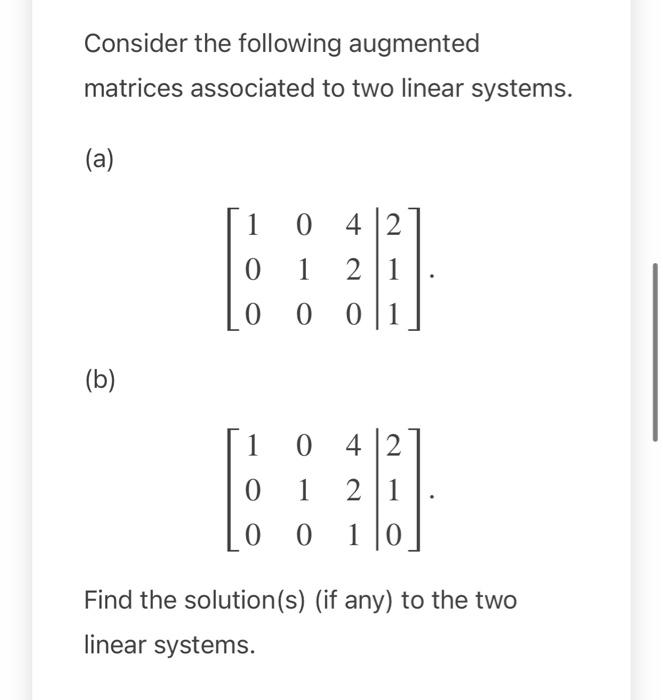 Solved State whether the following matrices are in Row | Chegg.com