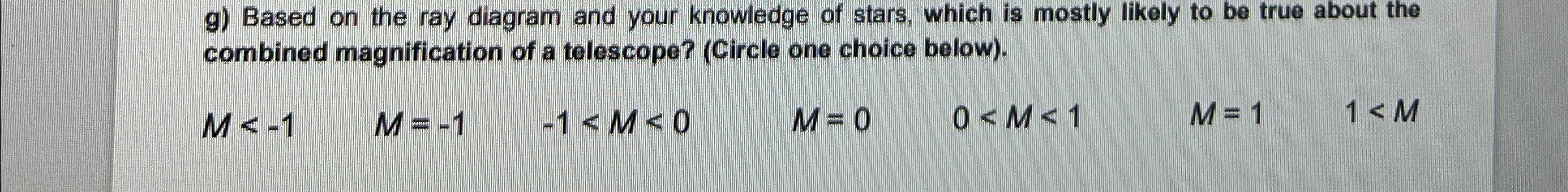 Solved g) ﻿Based on the ray diagram and your knowledge of | Chegg.com