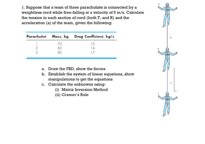 Solved 1. Suppose that a team of three parachutists is | Chegg.com