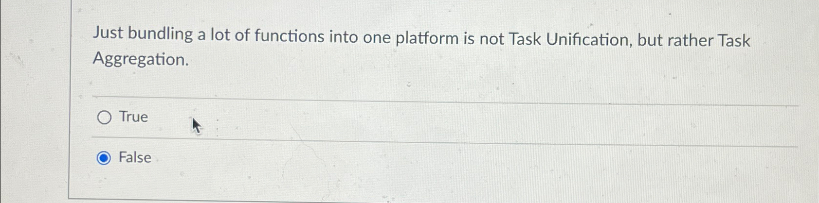 Solved Just bundling a lot of functions into one platform is | Chegg.com
