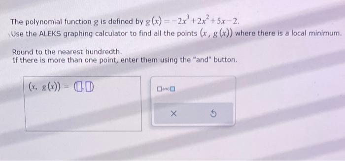 Solved The polynomial function g is defined by | Chegg.com