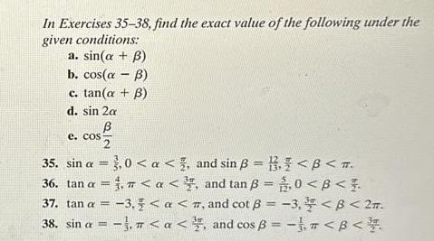 Solved exercise 35 and 37 ; a-e on each exercise. Need the | Chegg.com